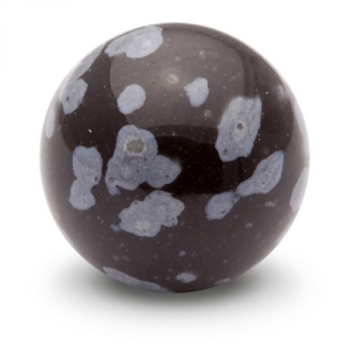 Snowflake Obsidian Gem Marble